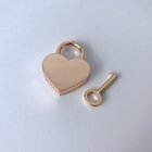 Ivoduff Supply High Quality Rose Gold Heart Lock, Love Heart Padlock 30x39mm